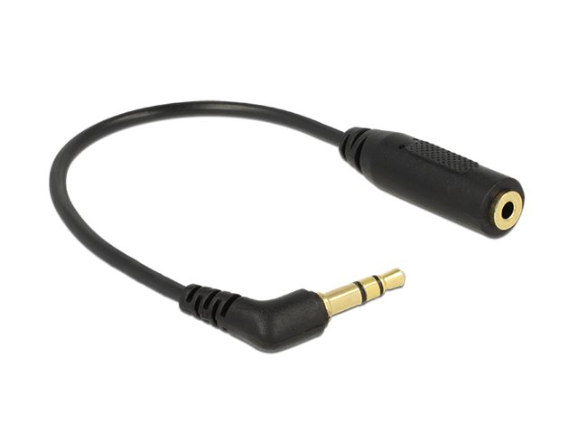Audiokabel 3,5mm han - 2,5mm hun Vinklet - Jack kabel - BWS Computers ApS