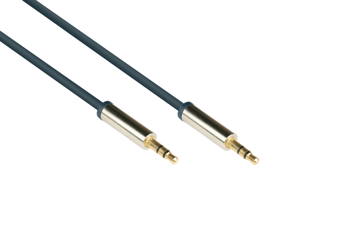 Audiokabel 3,5mm han - han 1m - Jack kabel - BWS Computers ApS